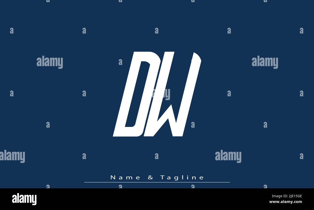 Alphabet letters Initials Monogram logo DW , WD Stock Vector Image ...