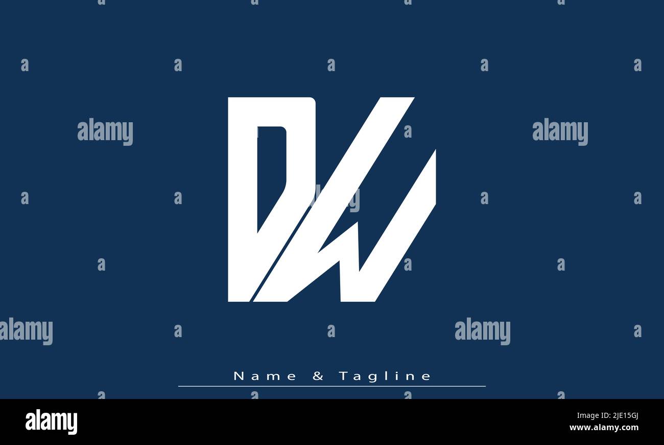 Alphabet letters Initials Monogram logo DW , WD Stock Vector Image ...
