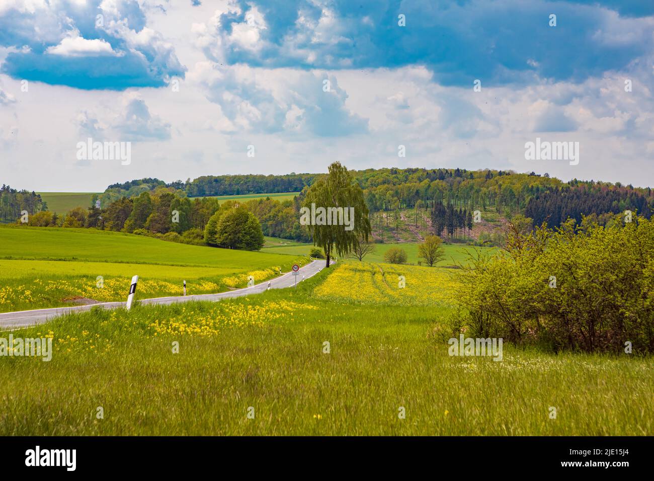 Landscape of Southern Thuringia near Eisfeld, Thuringia, Germany Stock ...