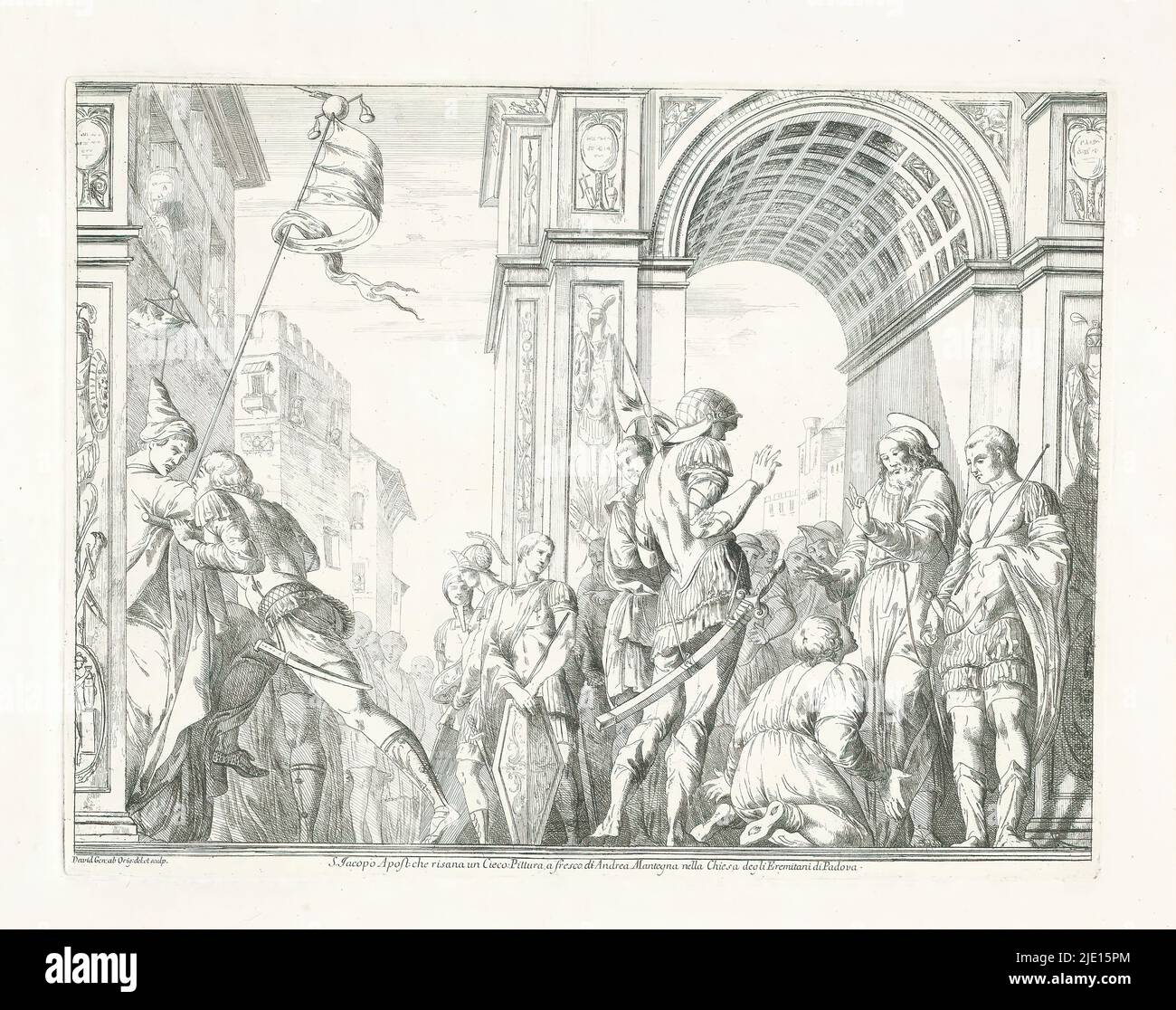 Saint James heals a blind man, Andrea Mantegna's frescoes in the Chiesa ...