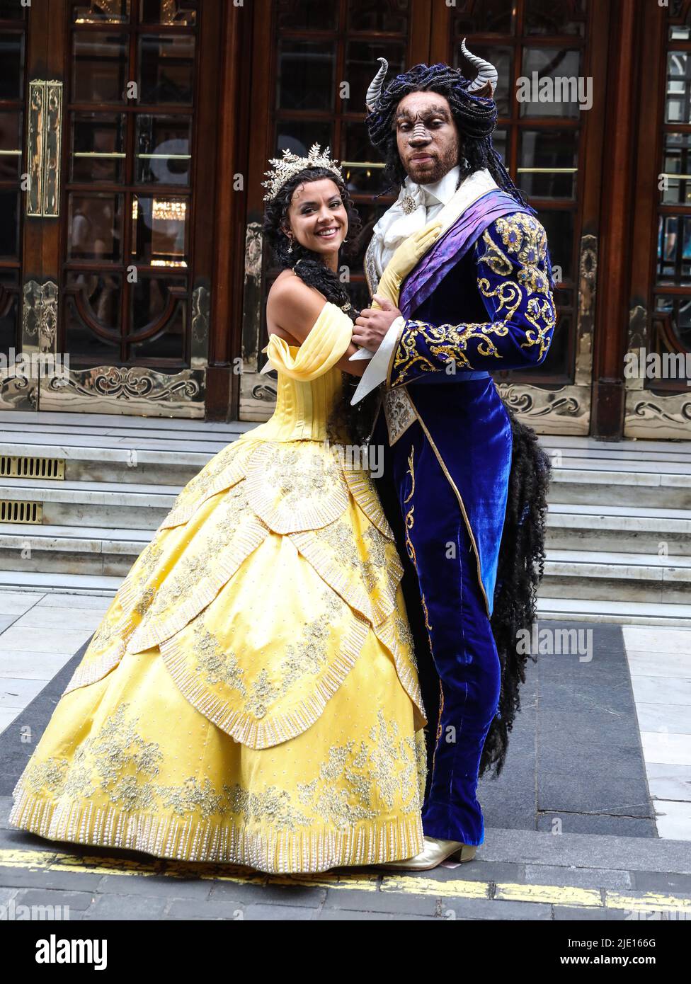 Courtney Stapleton and Shaq Taylor attend a photocall for Disney's ...