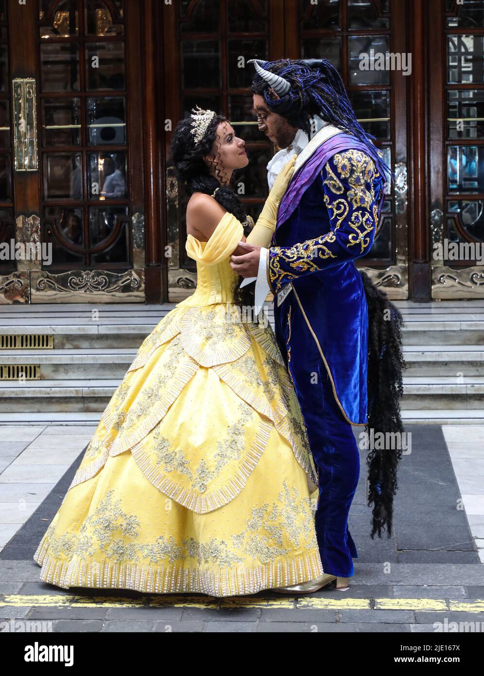 Courtney Stapleton and Shaq Taylor attend a photocall for Disney's ...