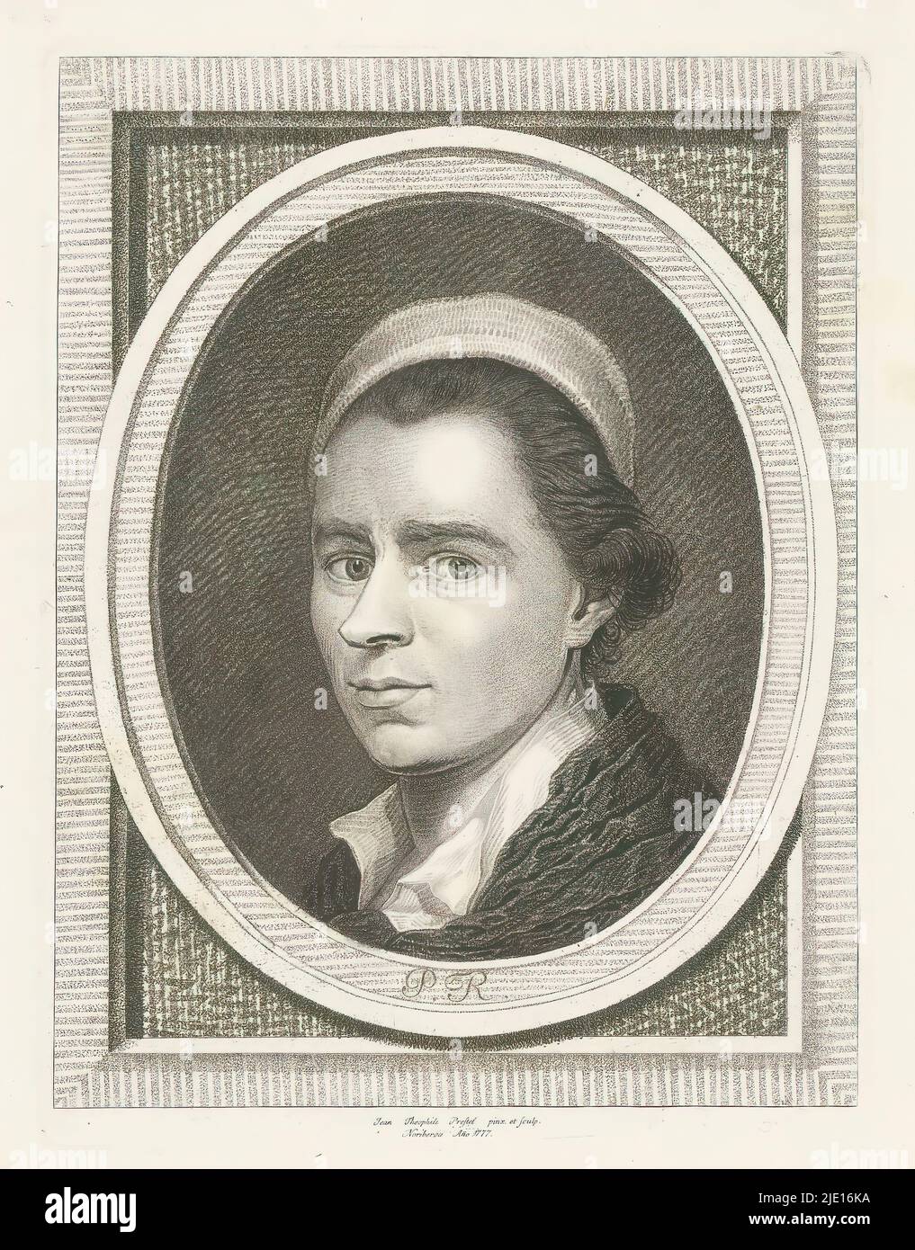 Self-portrait, print maker: Johann Gottlieb Prestel, 1777, paper ...