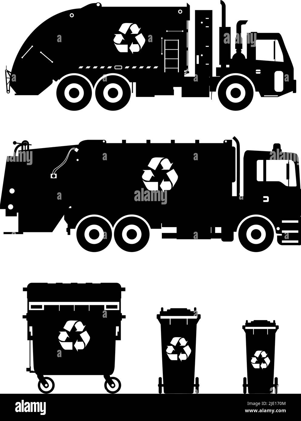 Modern garbage container on Stock Vector Images - Alamy