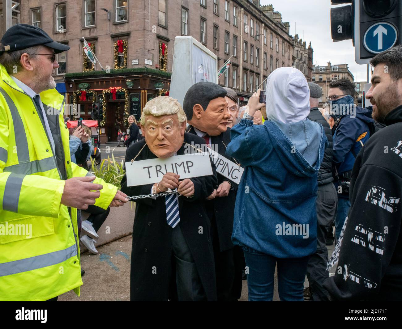 Glasgow, Scotland. UK. November 5th, 2021: People protesting against ...