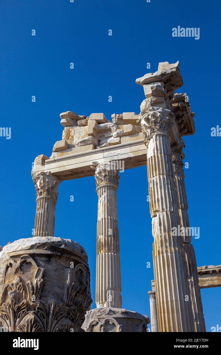 Columns temple trajan pergamon pergamum hi-res stock photography and ...
