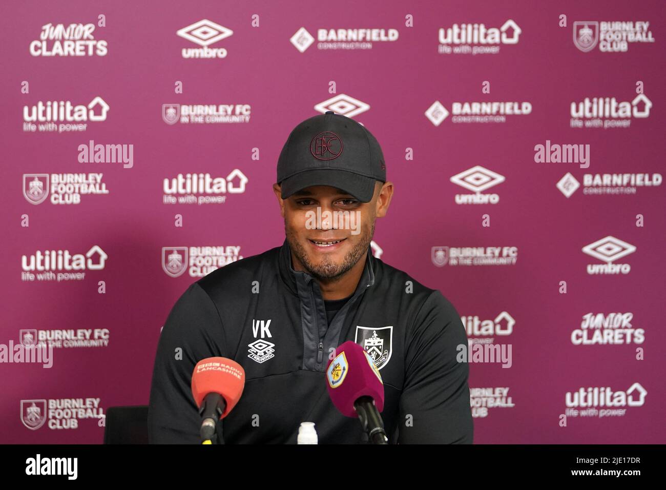 New Burnley manager Vincent Kompany attends his first press conference ...