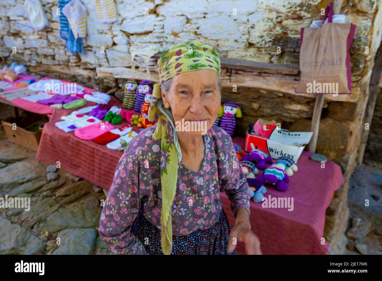 Turkish Lady selling souvenirs, Turkey, Asia Stock Photo - Alamy