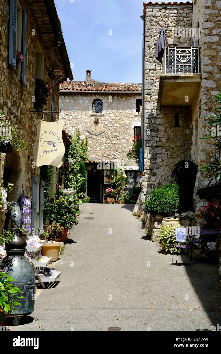 Gourdon Provence-Alpes-Cote d'Azur,an ancient fortified village, in the ...
