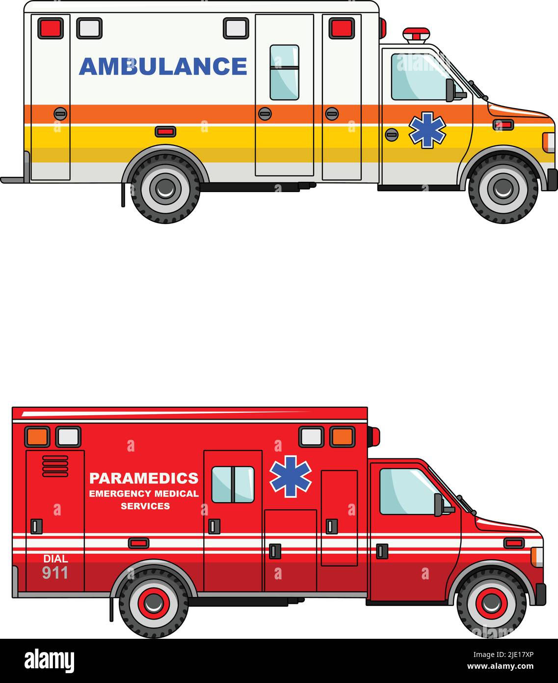 Red and white ambulance lights Stock Vector Images - Alamy