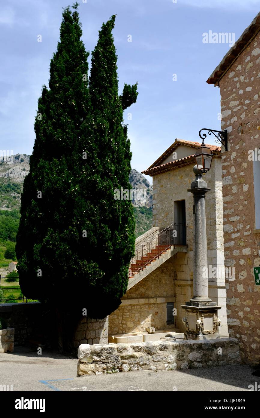 Gourdon Provence-Alpes-Cote d'Azur,an ancient fortified village, in the ...