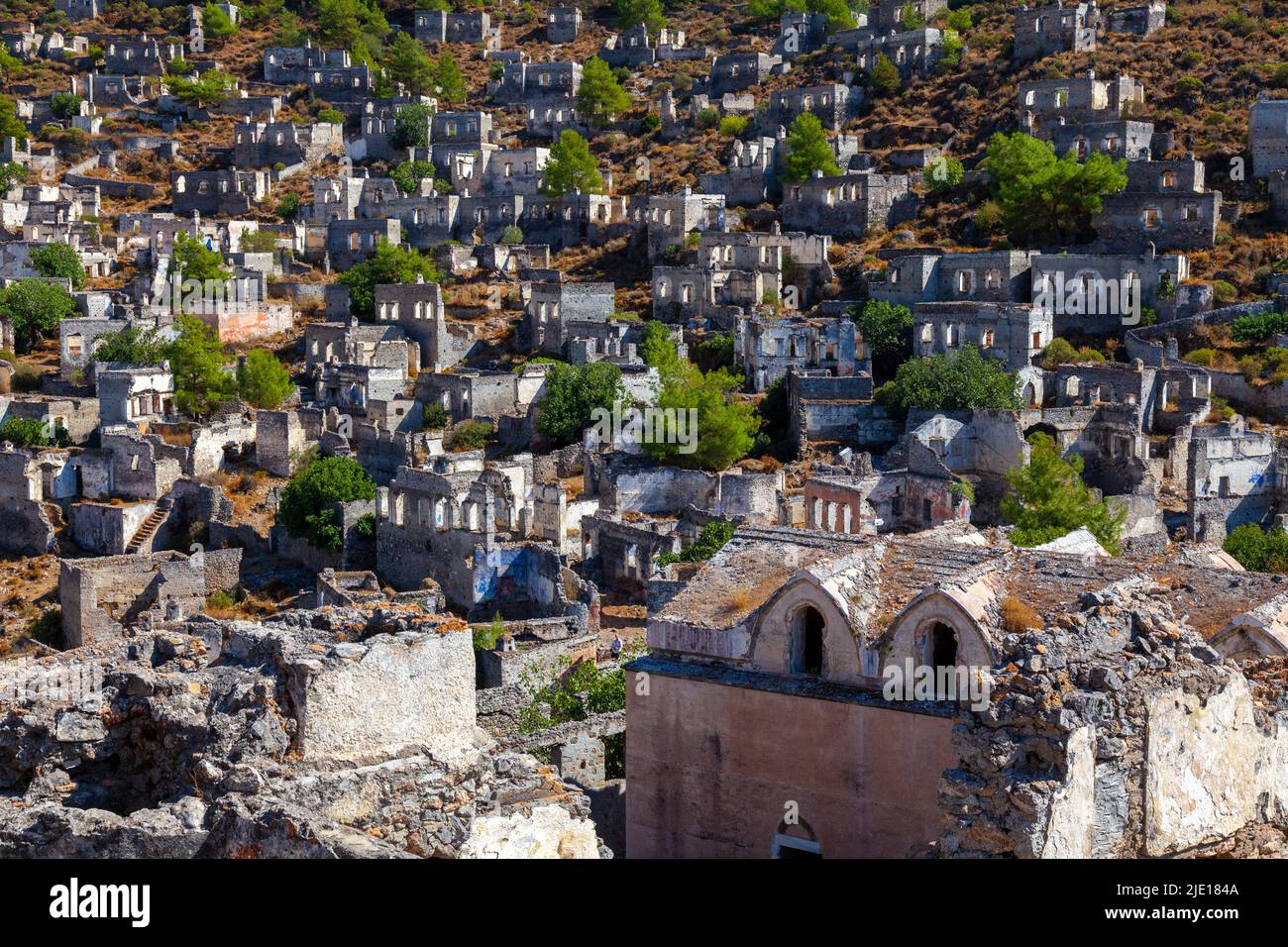 Ghost Town of Kayakoy, Turkey, Asia Stock Photo - Alamy