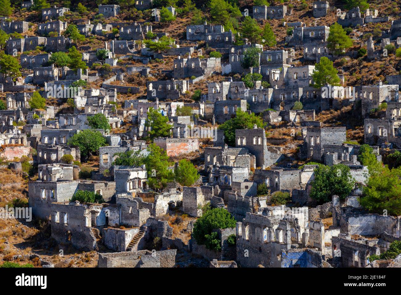 Ghost Town of Kayakoy, Turkey, Asia Stock Photo - Alamy