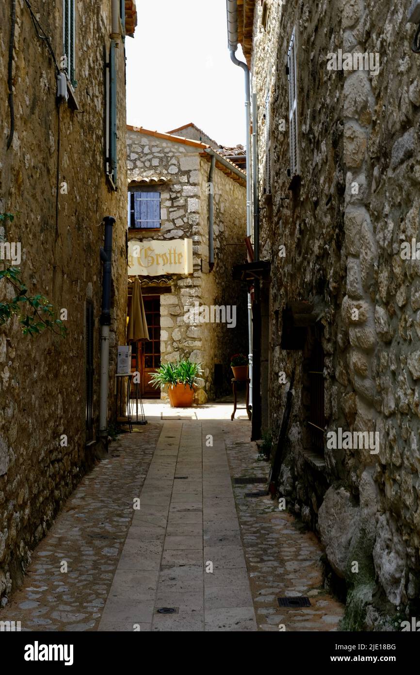 Gourdon Provence-Alpes-Cote d'Azur,an ancient fortified village, in the ...