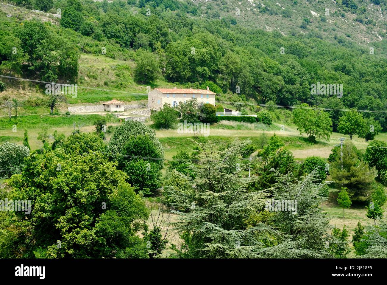 Gourdon Provence-Alpes-Cote d'Azur,an ancient fortified village, in the ...