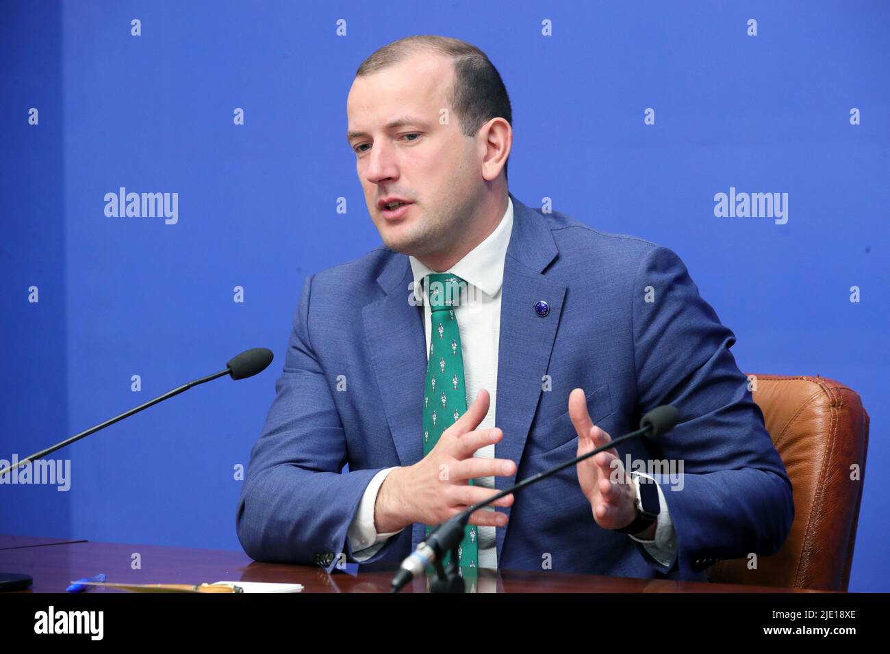 KYIV, UKRAINE - JUNE 24, 2022 - EU Commissioner for Environment, Oceans ...