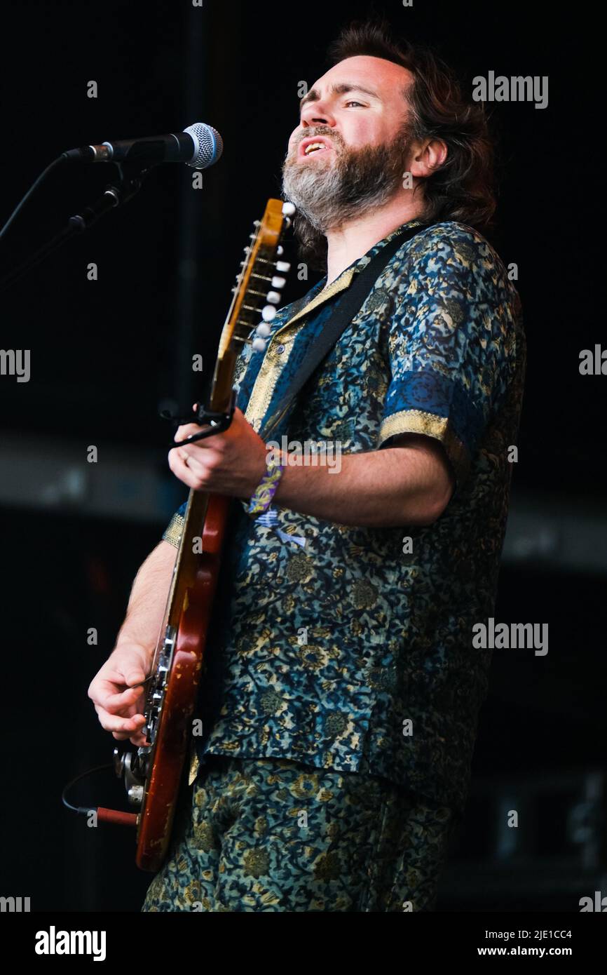 Glastonbury, UK. 24th June, 2022. UK. Friday, Jun. 24, 2022. Liam Finn ...