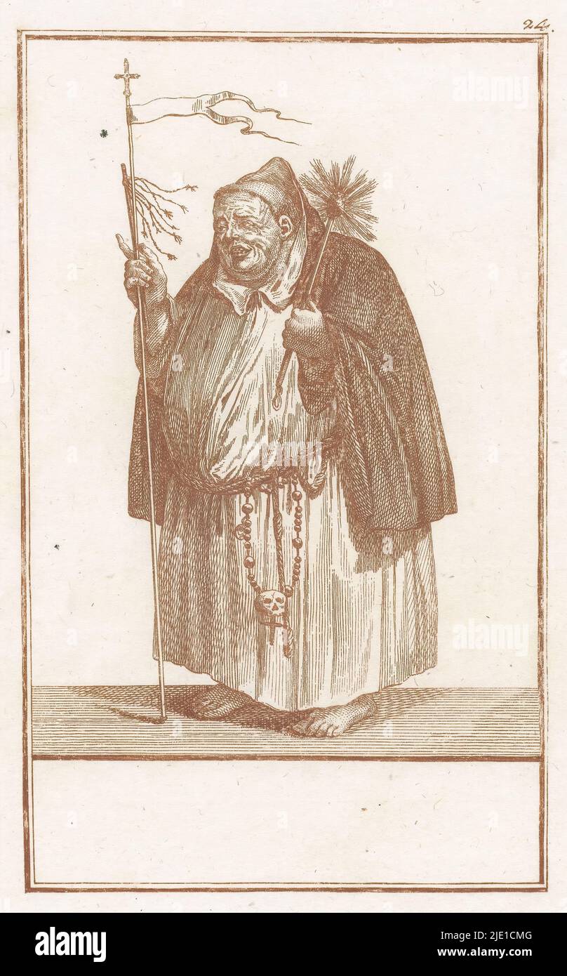 Monk with scourge and holy water brush, Abuses of the Catholic Clergy ...