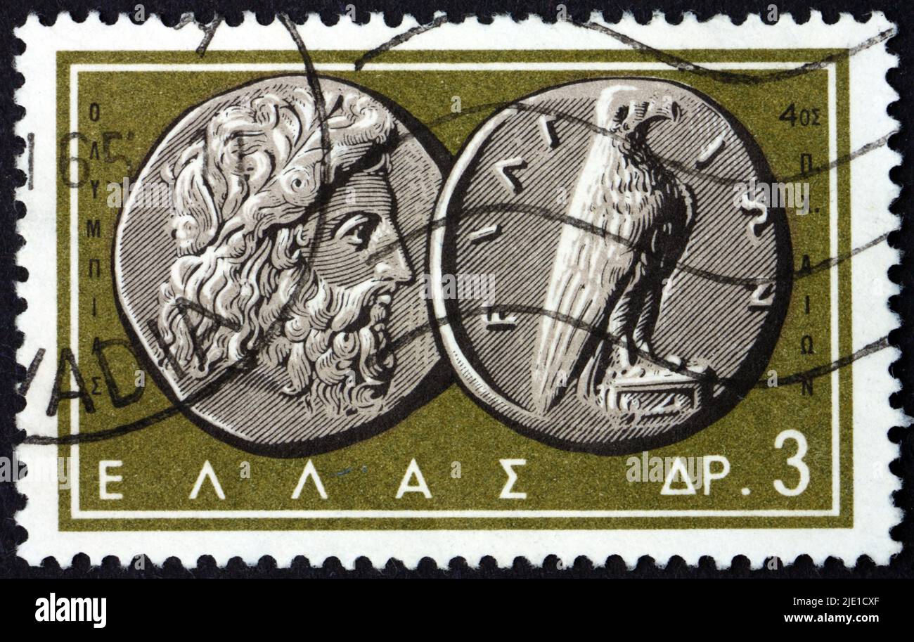 Ancient greek coin stamp hi-res stock photography and images - Alamy