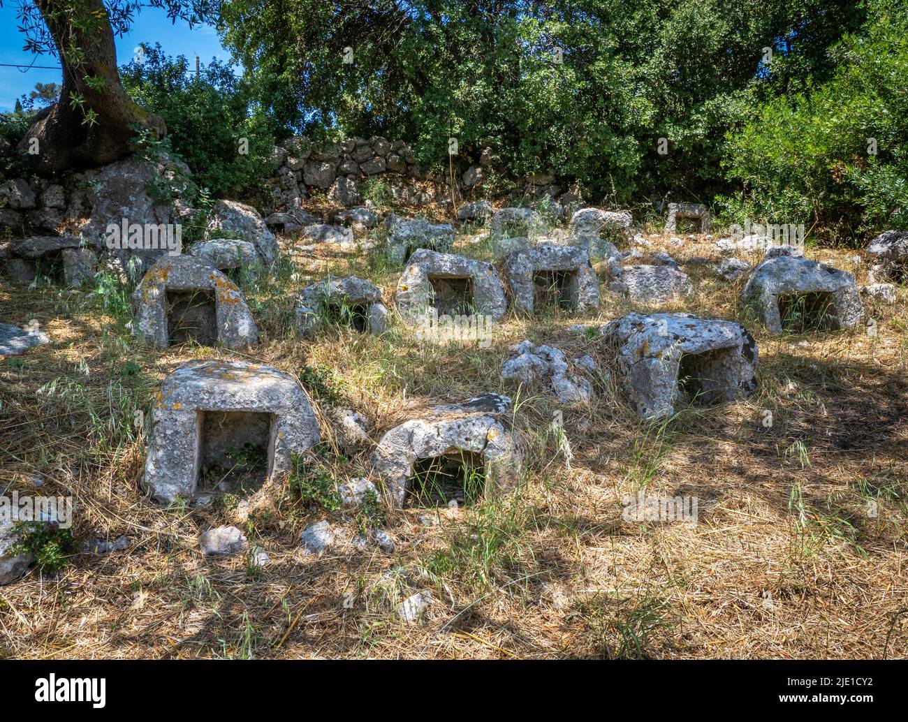 17th century stone beehives at Agios Nikolaos Niras monastery in ...