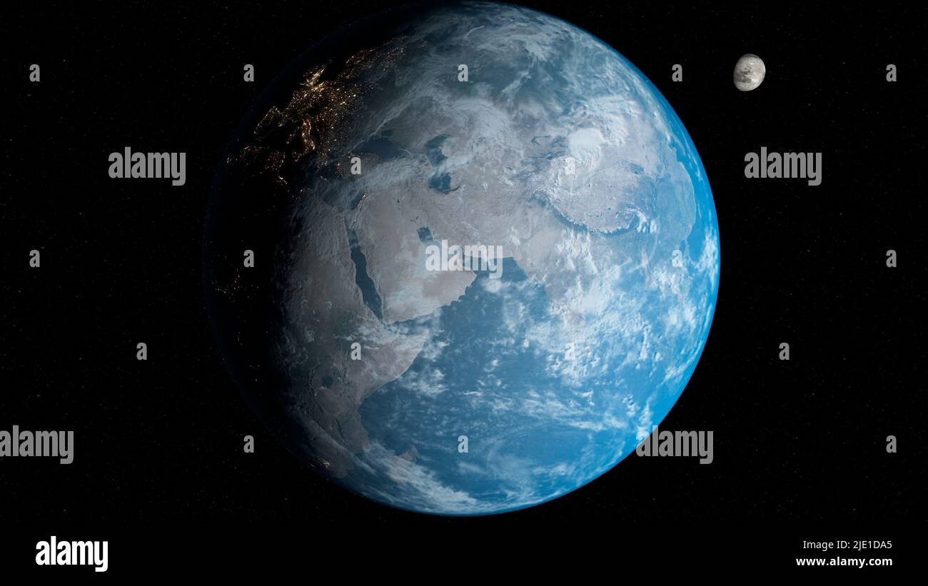 planet earth in space close starry background cosmic solar stars the ...