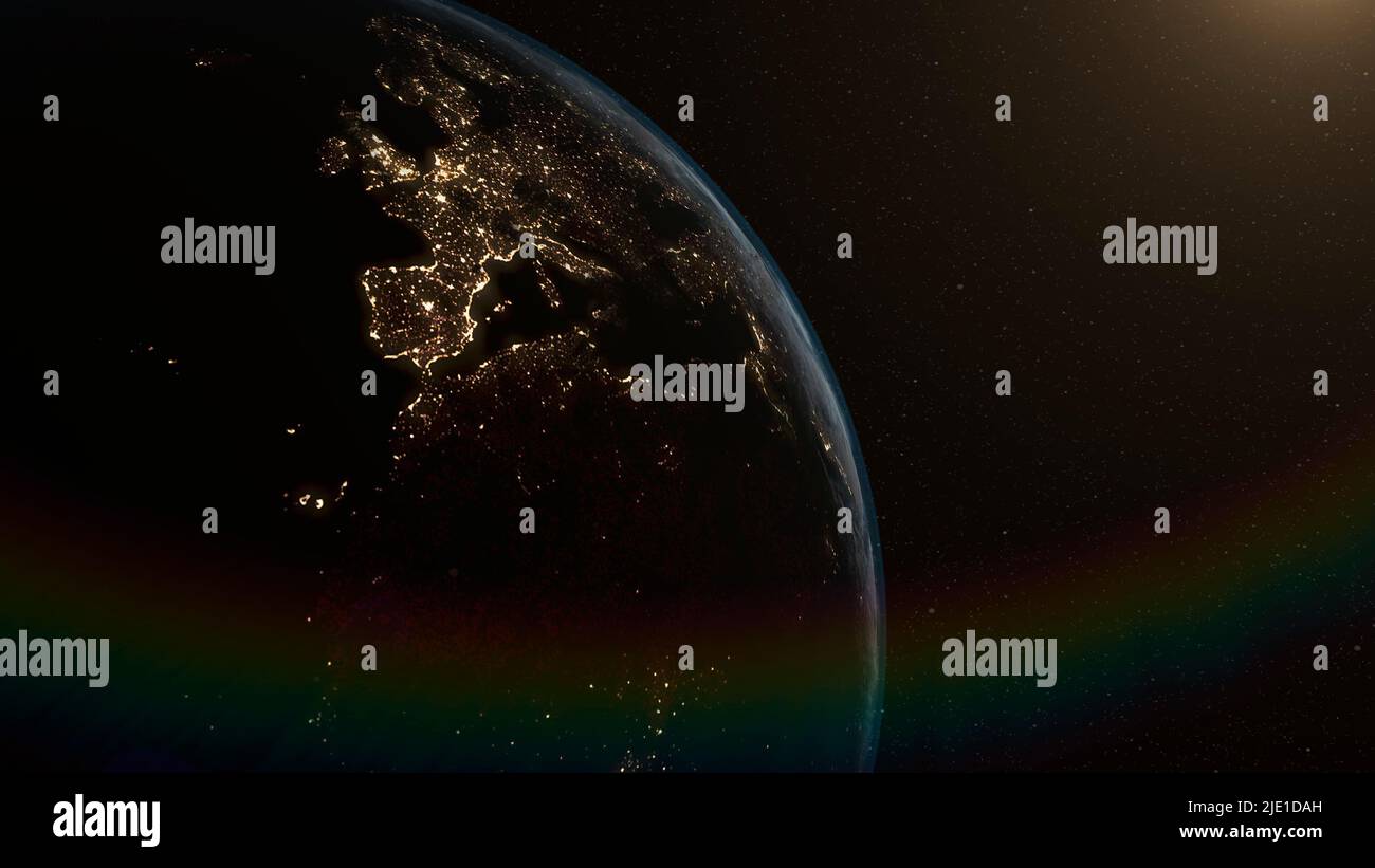 planet earth in space close starry background cosmic solar stars the ...