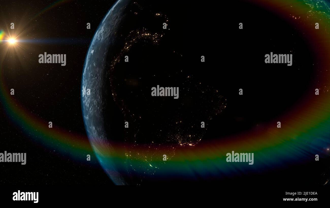 planet earth in space close starry background cosmic solar stars the ...