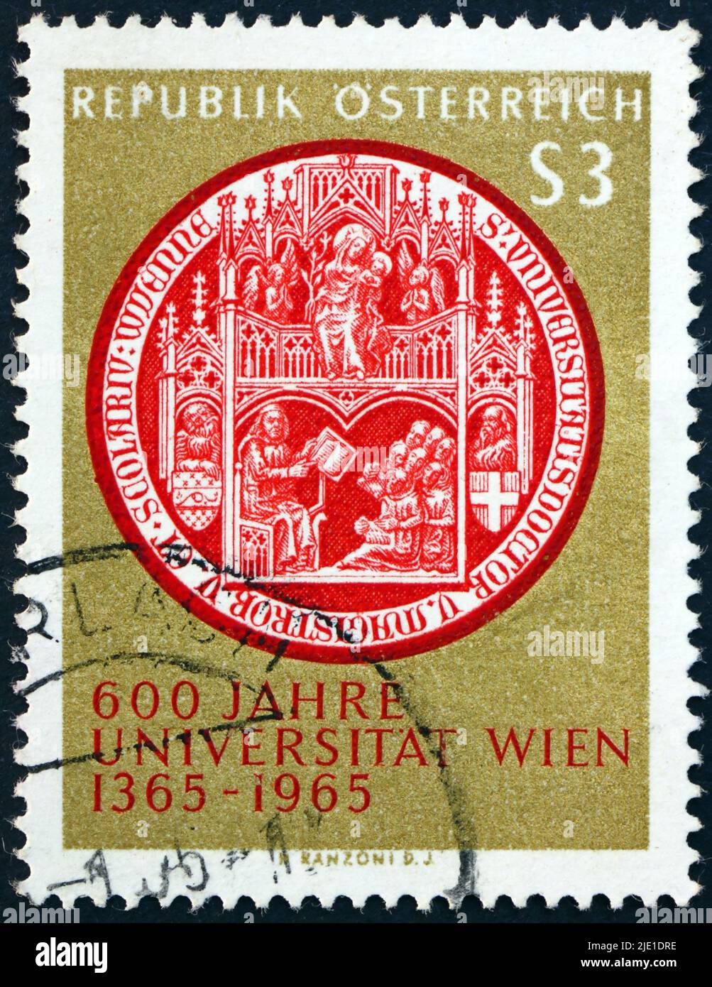 AUSTRIA - CIRCA 1965: a stamp printed in Austria shows oldest seal of ...