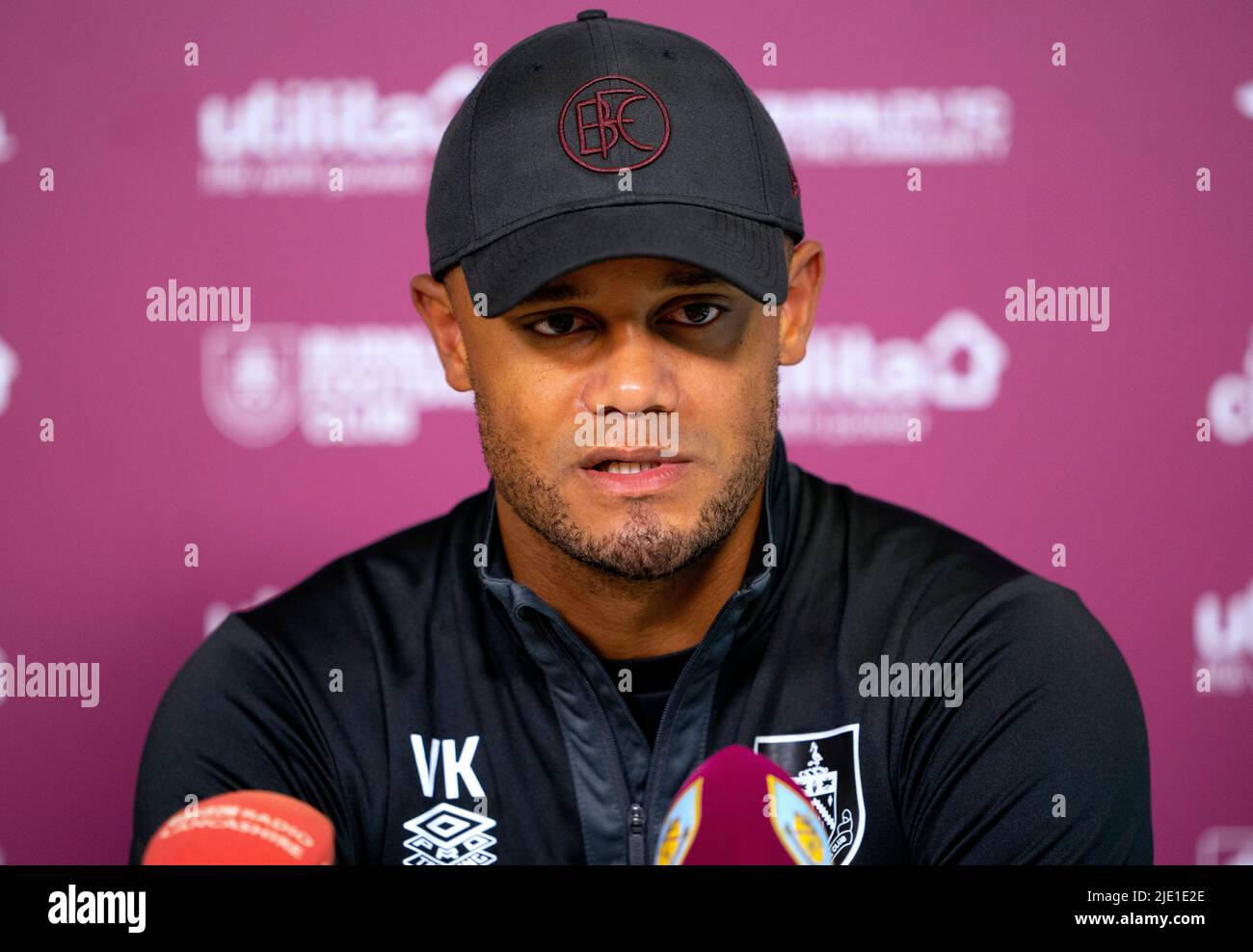 New Burnley manager Vincent Kompany attends his first press conference ...
