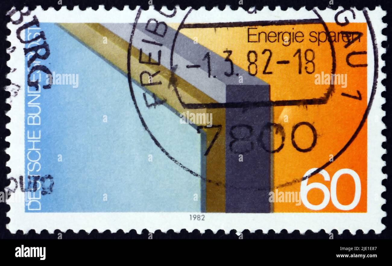 GERMANY - CIRCA 1982: a stamp printed in Germany dedicated to energy ...