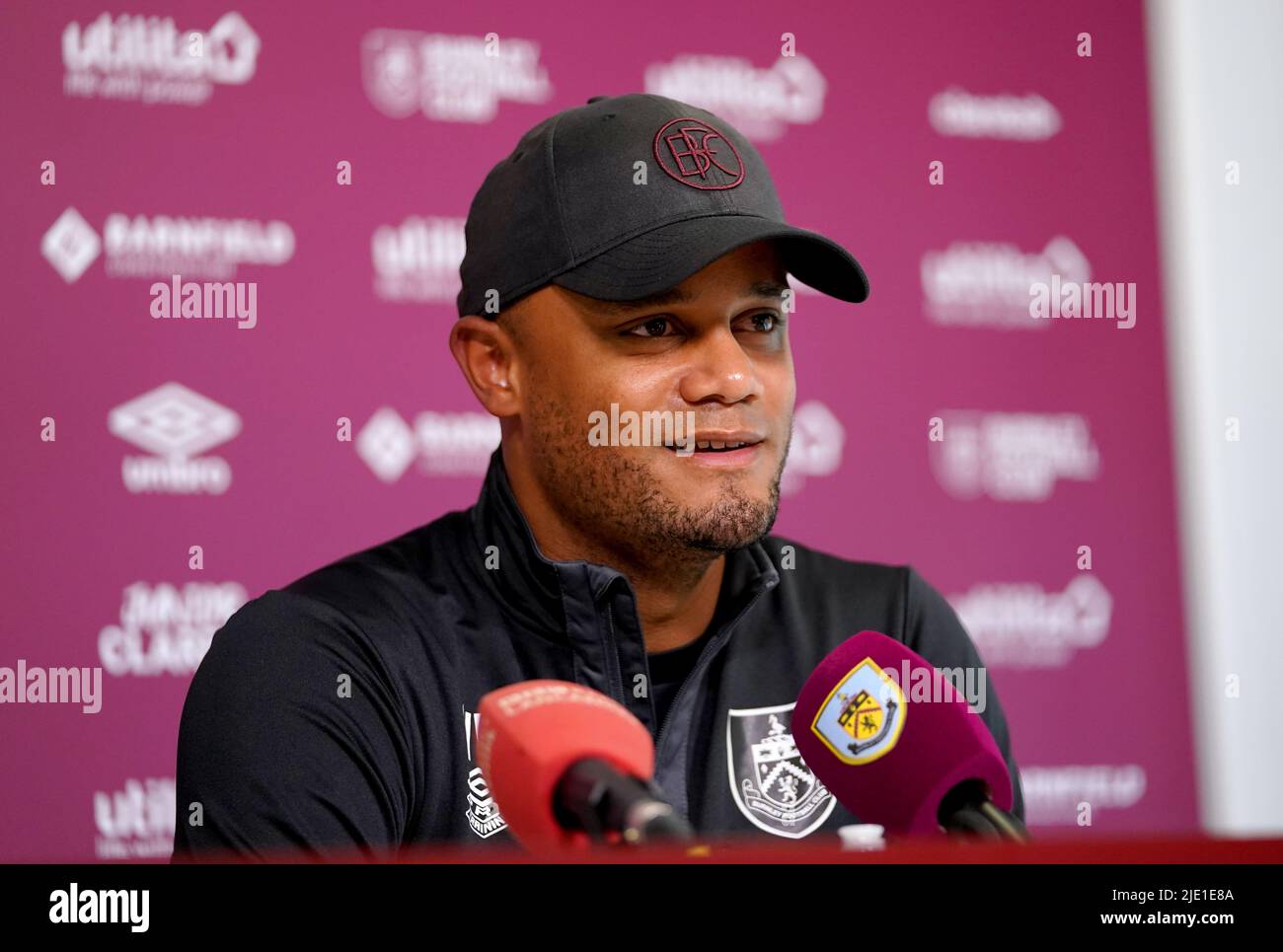 New Burnley manager Vincent Kompany attends his first press conference ...