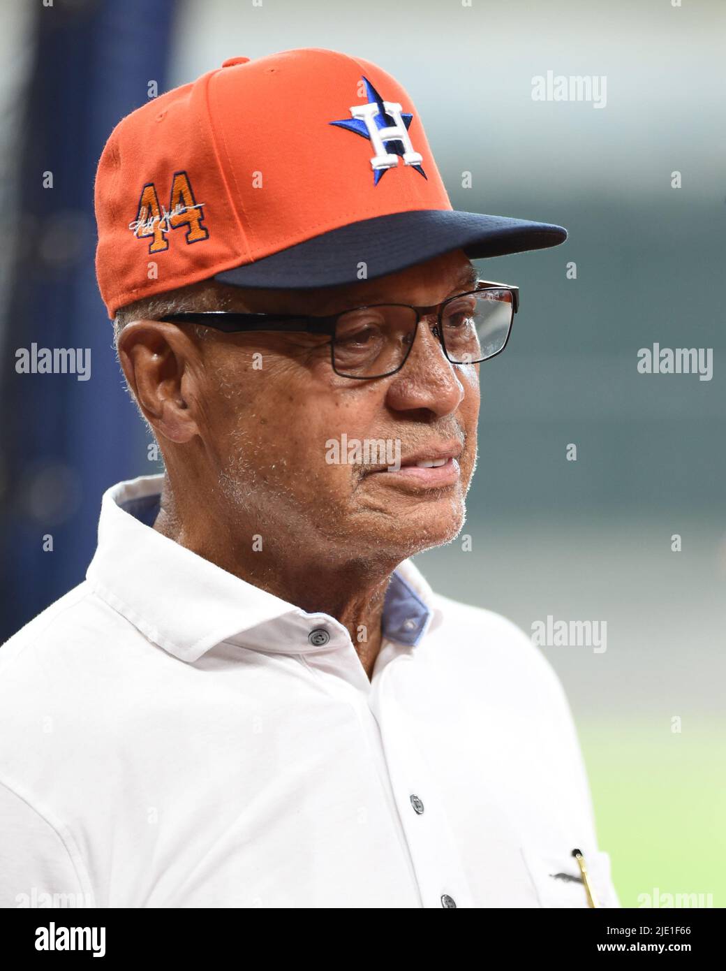 Mr. October, Reggie Jackson at the MLB game between the Houston Astros ...