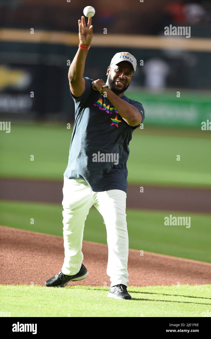 Austin Dexter Williams throws out the ceremonial first-pitch ...
