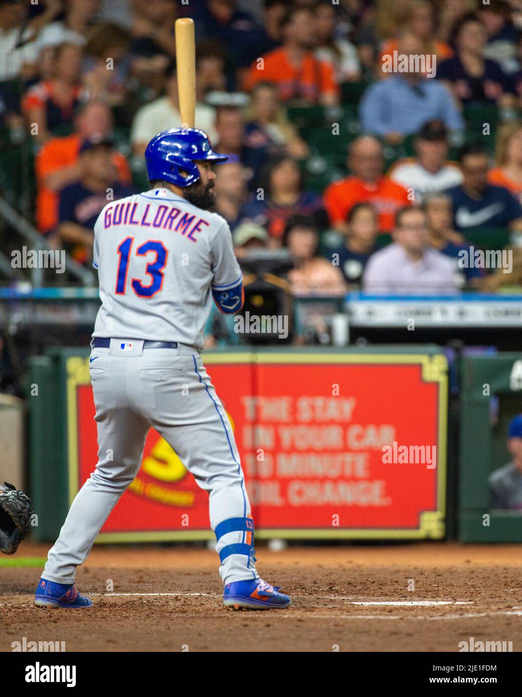 New York Mets shortstop Luis Guillorme (13) bats in the top of the ...
