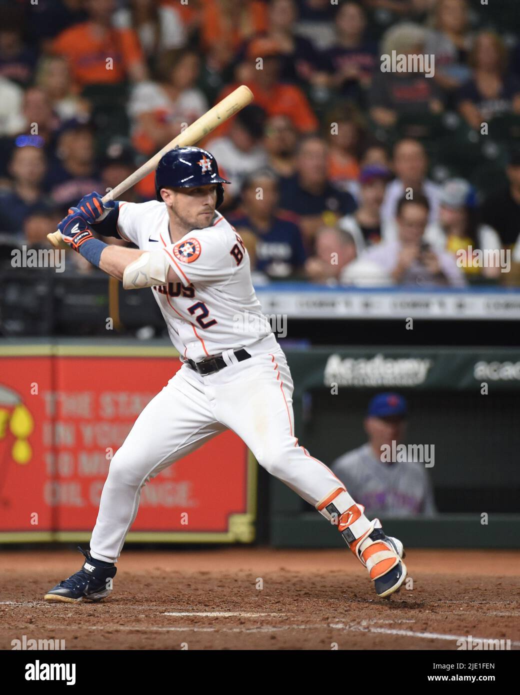 Houston Astros third baseman Alex Bregman (2) singles to center in the ...