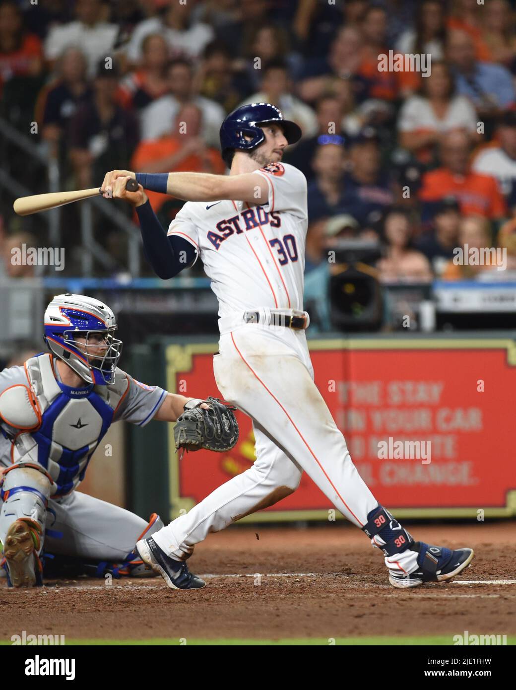 Houston Astros right fielder Kyle Tucker (30) hits a 3-RBI double to ... Houston Astros right fielder Kyle Tucker (30) hits a 3-RBI double to ...