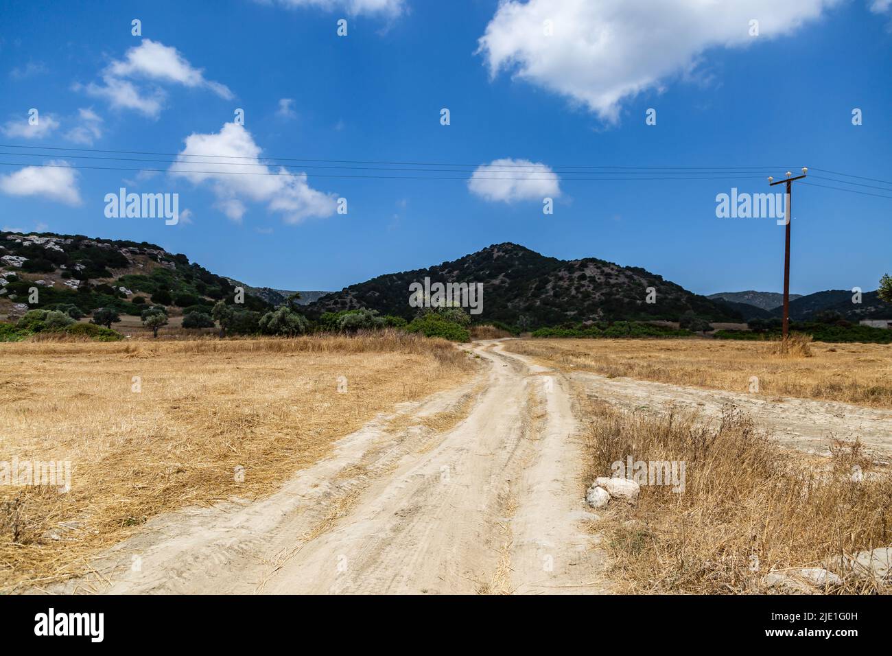 A rural view along the Karpas Peninsula in Northern Cyprus Stock Photo ...