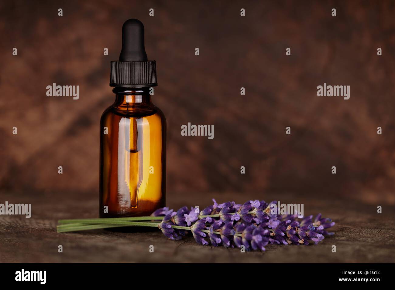 Lavender essential oil, natural face and body treatment. Mock-up of ...