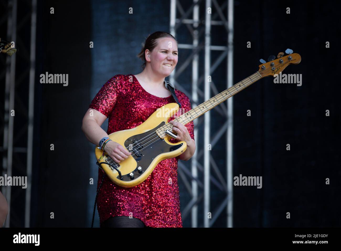 Oslo, Norway. 23rd, June 2022. The Norwegian jazz trio Hedvig Mollestad ...