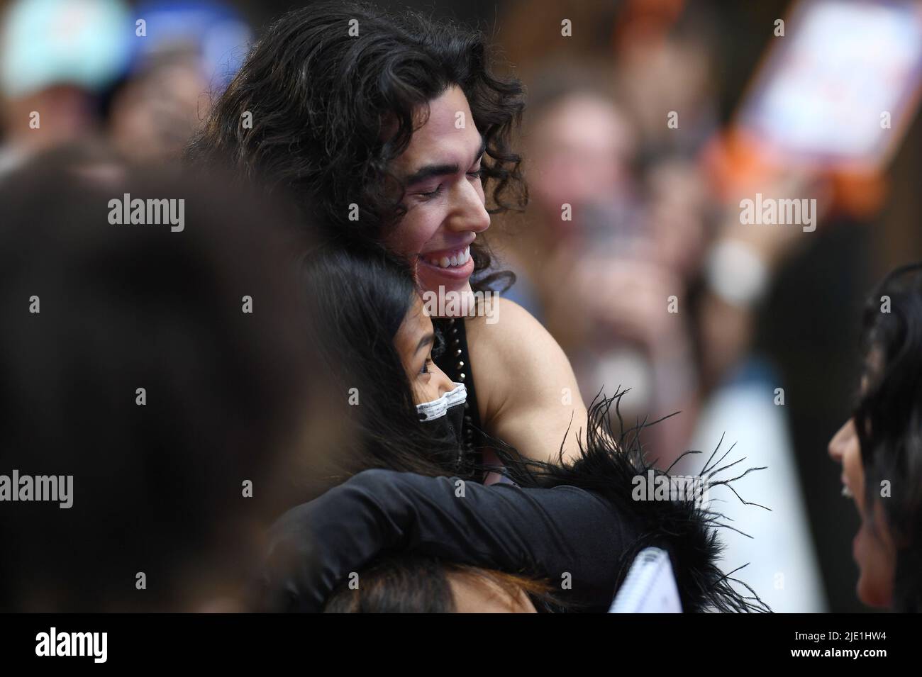Conan Gray hugs a fan between performances on NBC's 'Today' show at ...