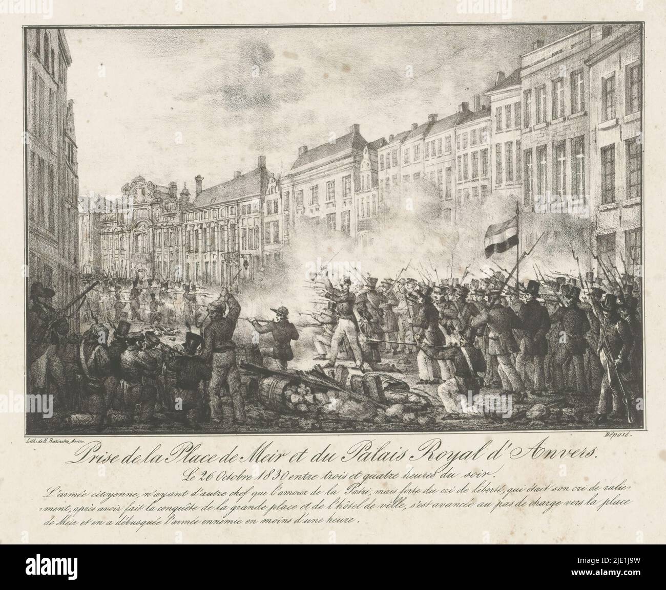 Conquest of the Meir, 1830, Prise de la Place de Meir du Palais Royal d ...