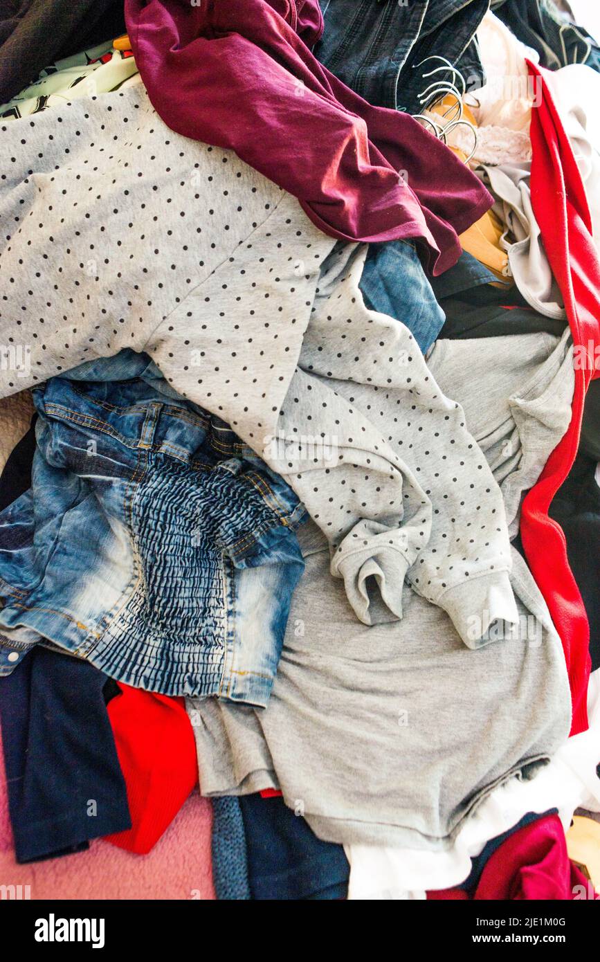 Clothing pile landfill hi-res stock photography and images - Alamy