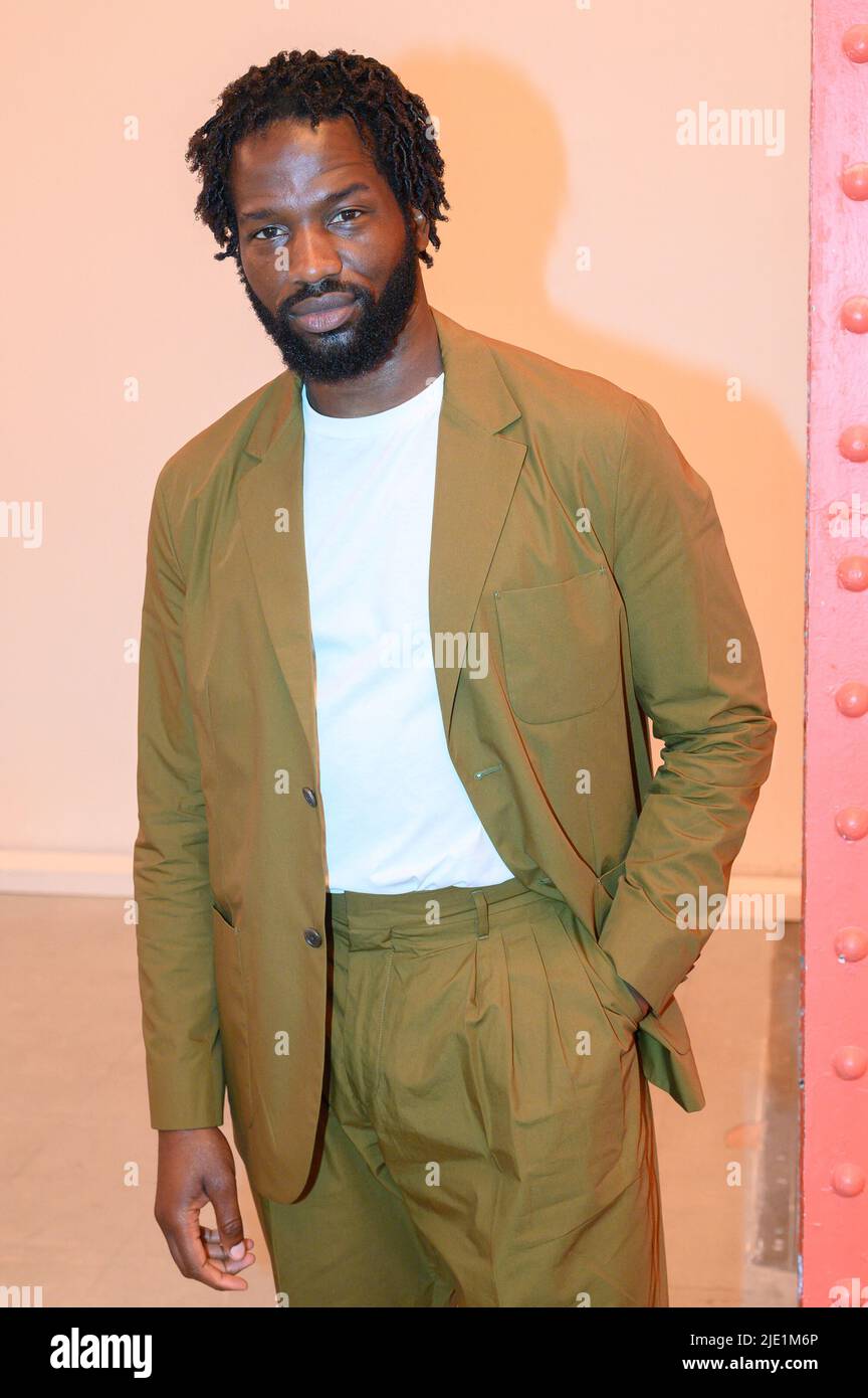 Sope Dirisu attends the Paul Smith Menswear Spring Summer 2023 show as ...