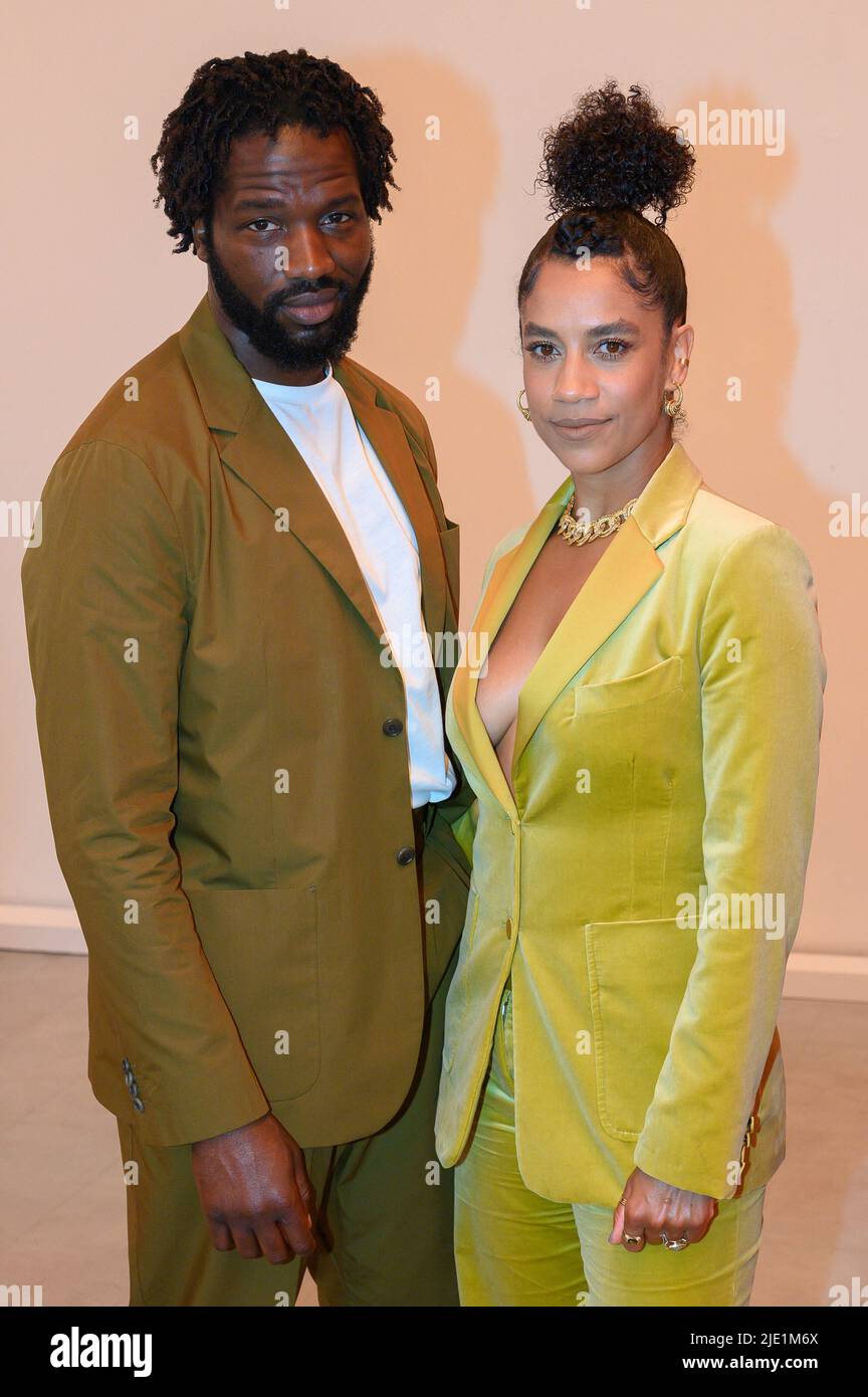 Sope Dirisu and Dominique Tipper attend the Paul Smith Menswear Spring ...
