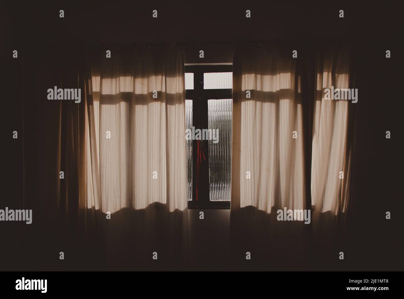Empty room window curtain hi-res stock photography and images - Alamy