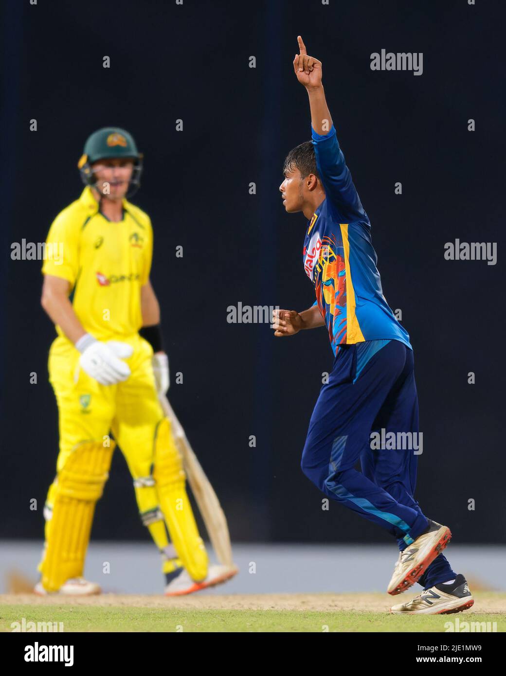 Colombo, Sri Lanka. 24th June 2022. Dunith Wellalage of Sri Lanka ...
