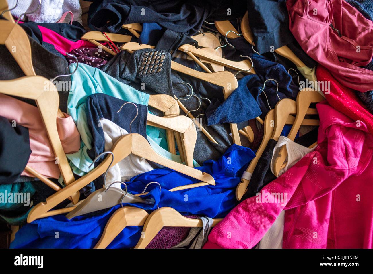 Pile of clothes fitting room hi-res stock photography and images - Alamy