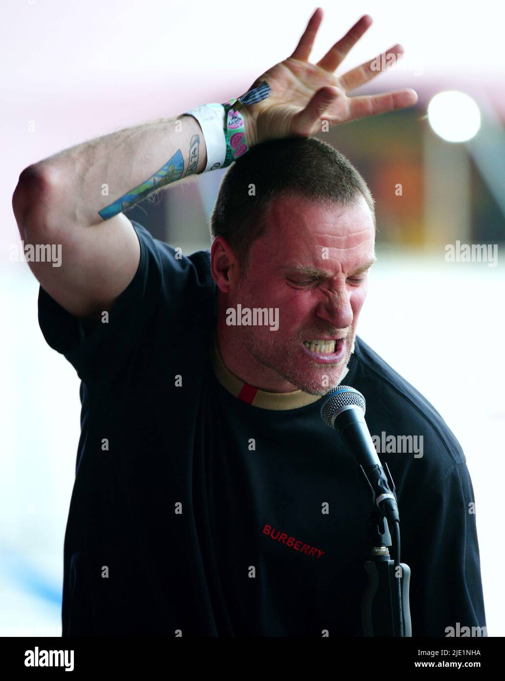 Jason Williamson from Sleaford Mods performing during the Glastonbury ...
