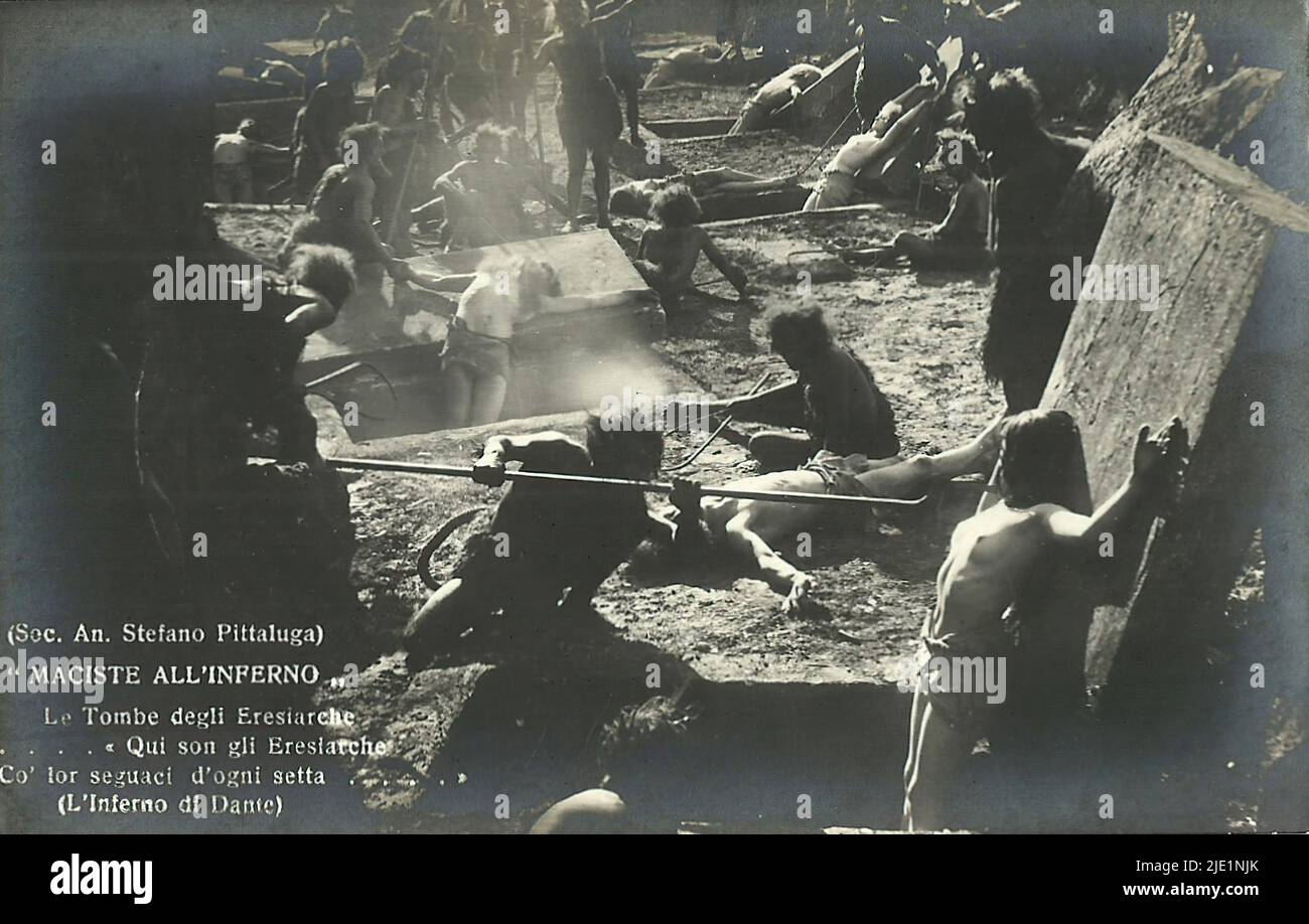 Maciste all'inferno - Italian silent movie Stock Photo - Alamy