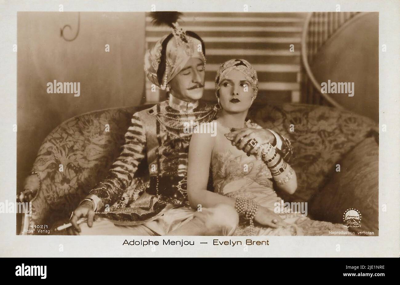 Portrait of Adolphe Menjou and Evelyn Brent in His Tiger Wife (1928 ...